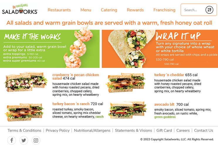 Salad Menu Platform | Customizable Food Menu Application - AllianceTek ...